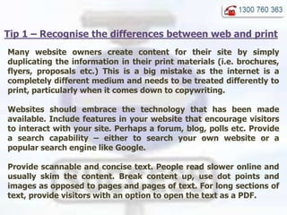 9 Tips for website success | PPTX | Web Development | Internet