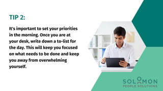 9 tips to work more effectively from your desk! | PDF