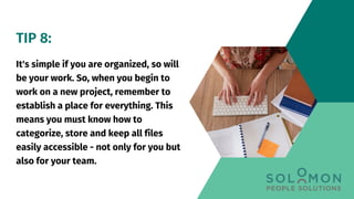 9 tips to work more effectively from your desk! | PDF