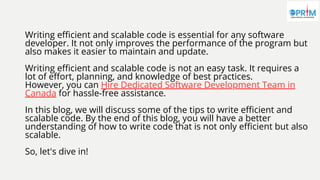 9 Tips to write efficient and scalable code.pdf