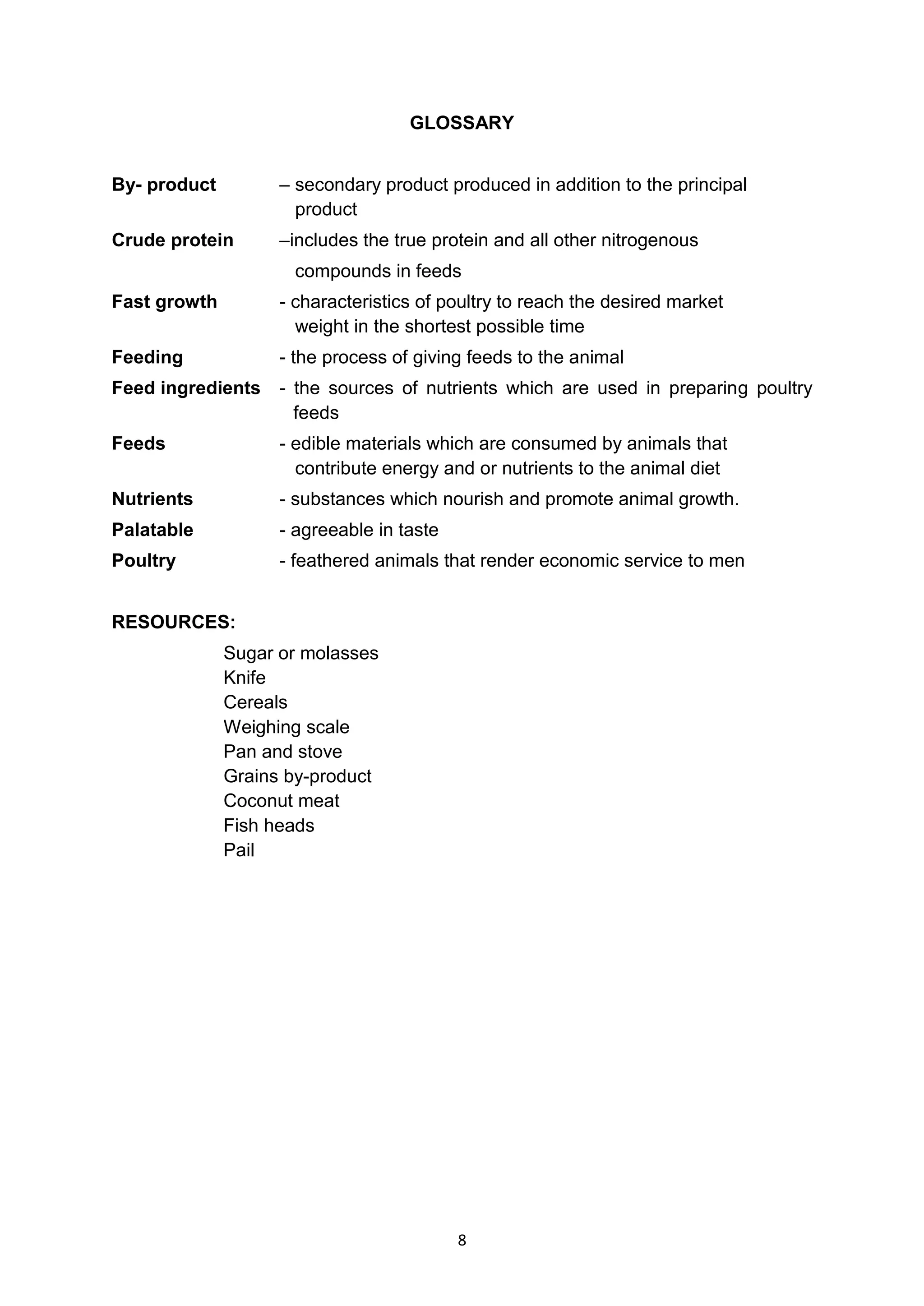 9 tle poultry production module 2_provide feeds | PDF