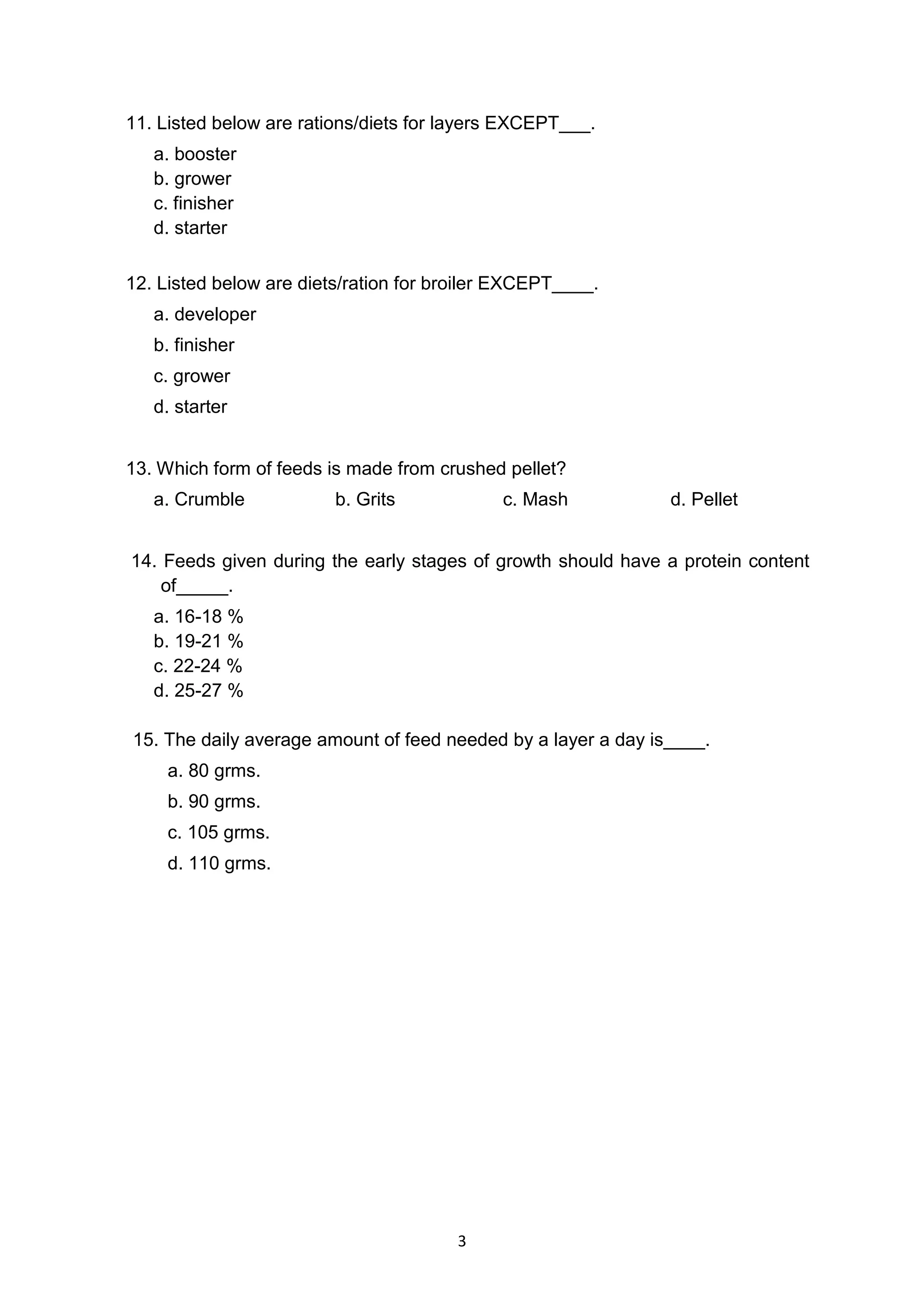 9 tle poultry production module 2_provide feeds | PDF