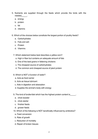 9 tle poultry production module 2_provide feeds | PDF
