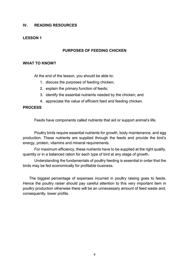 9 tle poultry production module 2_provide feeds | PDF | Agriculture ...