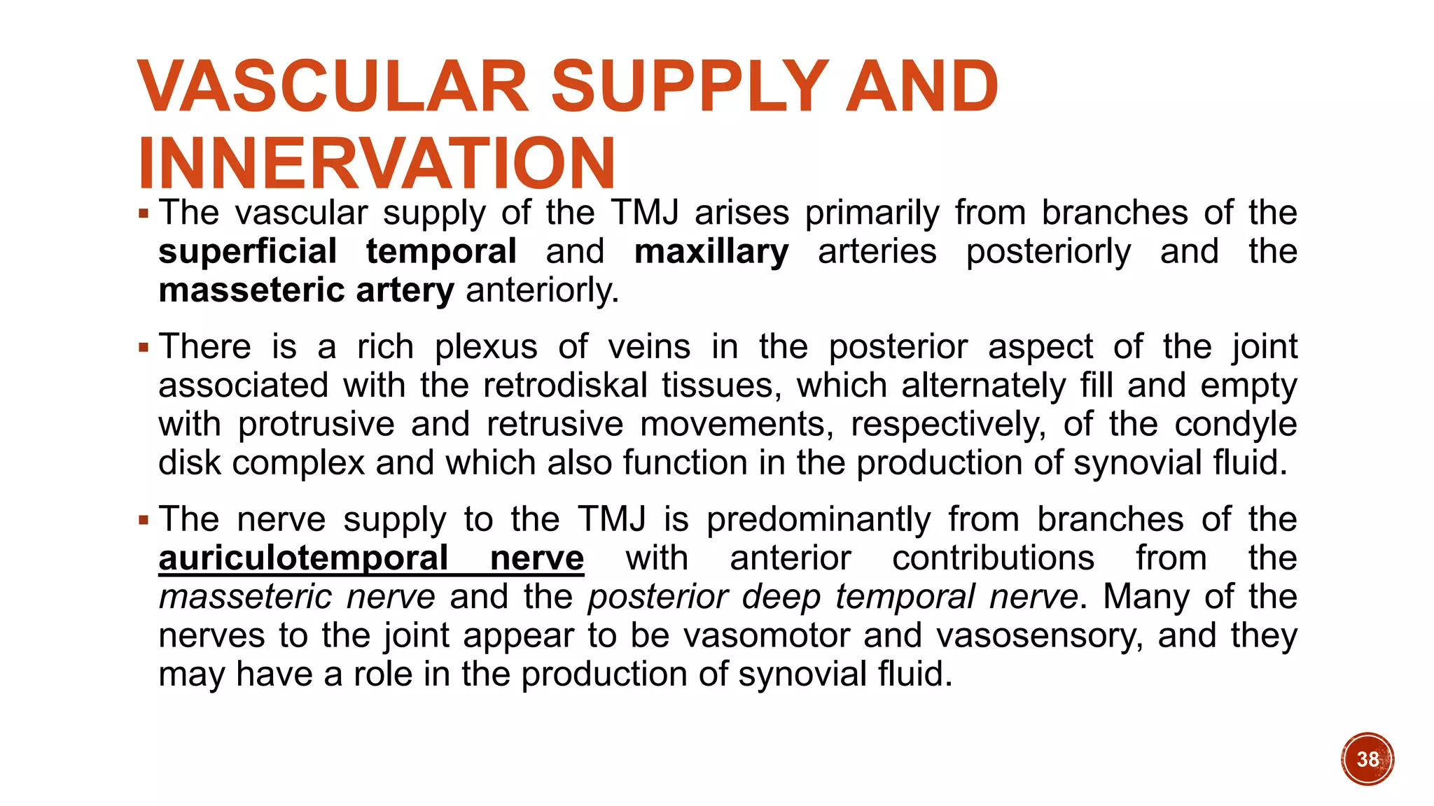 Lecture 9 TMJ anatomy examination | PPTX
