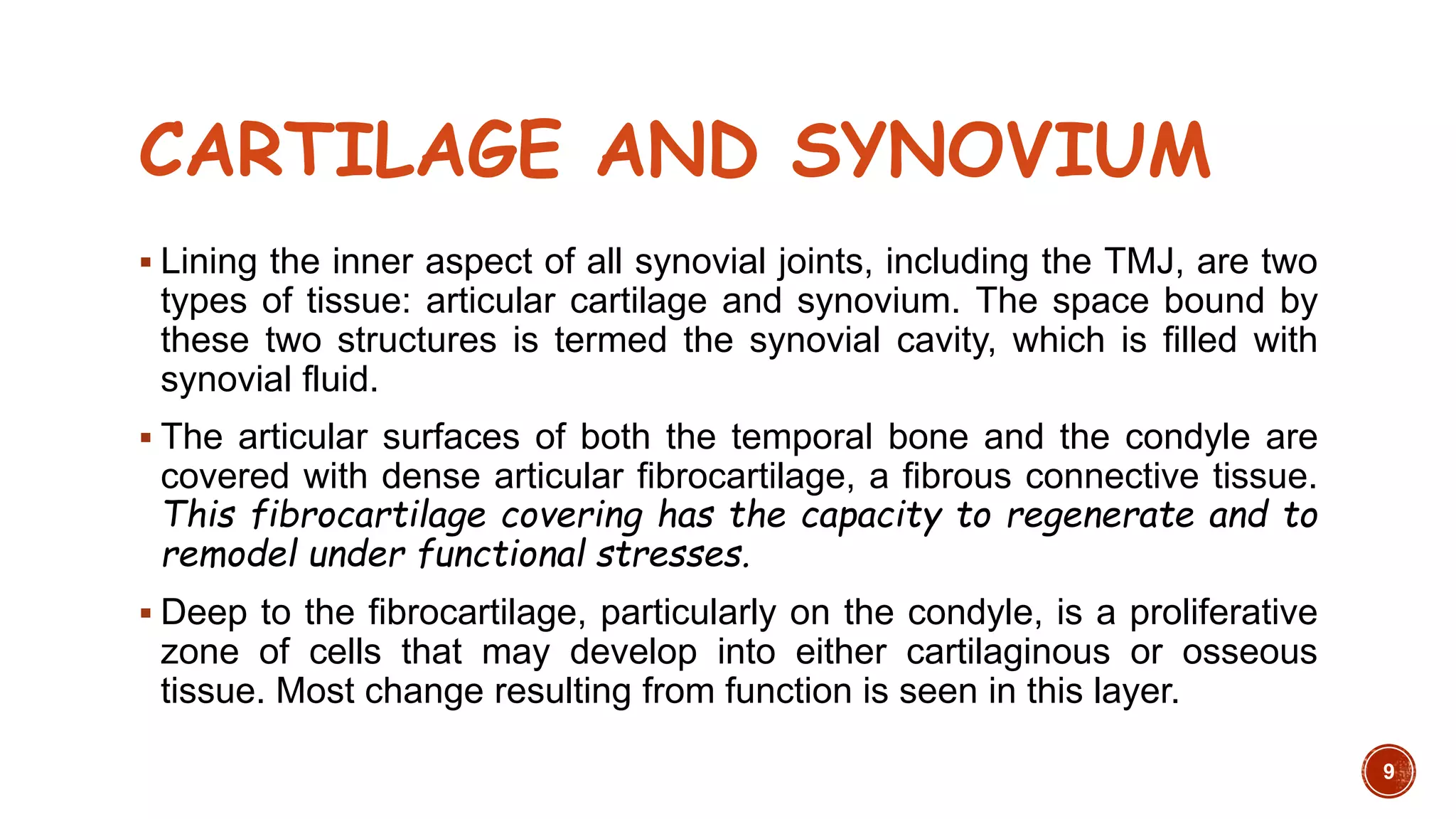 Lecture 9 TMJ anatomy examination | PPTX