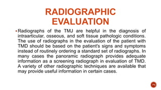 Lecture 9 TMJ anatomy examination | PPTX