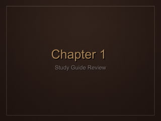 Chapter 1 study guide review | PPT