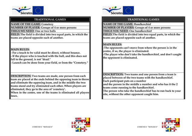 traditional games worksheet | DOCX | Soccer | Sports