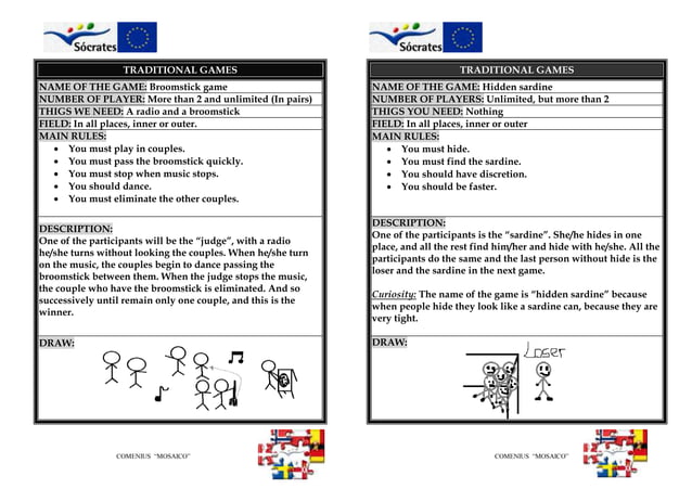 Traditional games worksheet | PPT