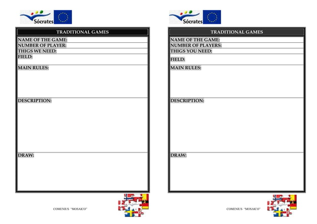 9 traditional games worksheet (1) | DOCX