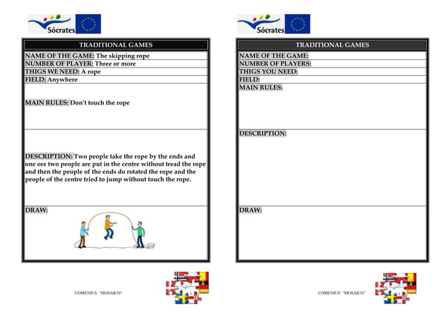 9 traditional games worksheet (2) | DOCX