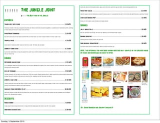 9t rainforest menus | PPT