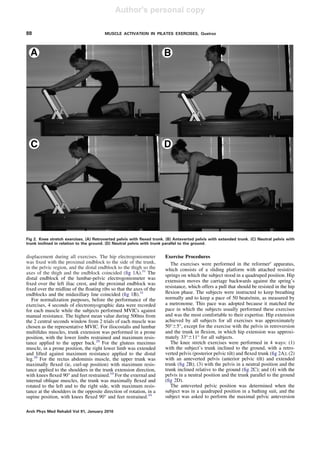 Muscle ativaction during four pilates core stability exercises in ...