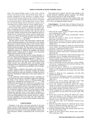 Muscle ativaction during four pilates core stability exercises in ...