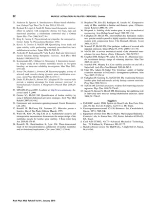 Muscle ativaction during four pilates core stability exercises in ...