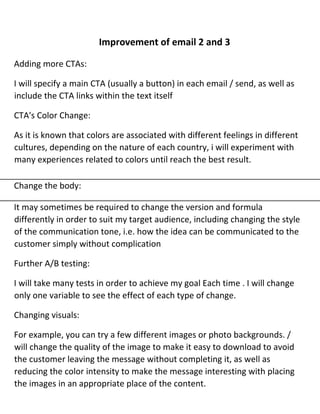 Email Marketing Project | DOCX