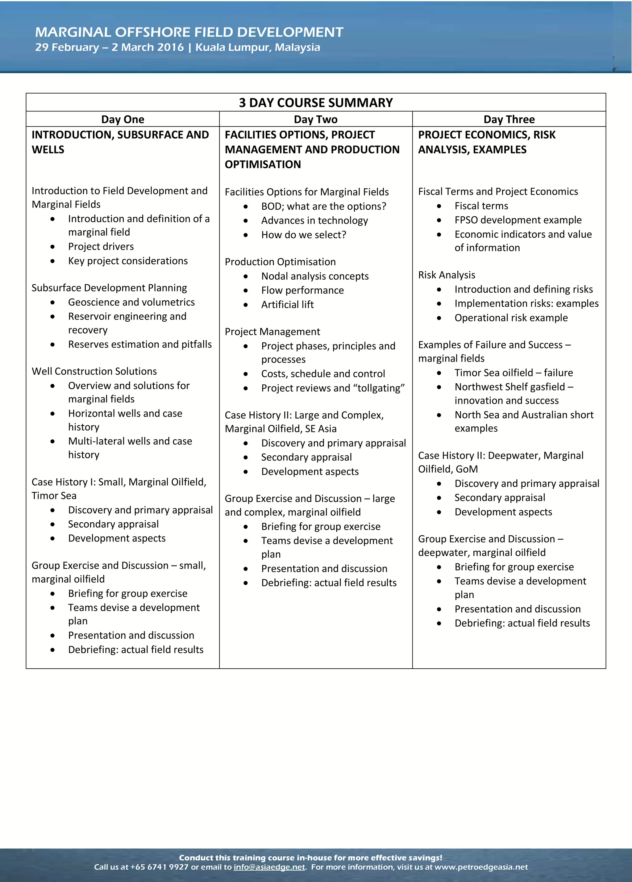 PE929 Marginal Offshore Field Development | PDF | Civil Engineering ...