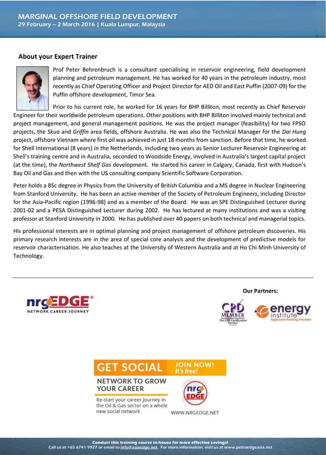 PE929 Marginal Offshore Field Development | PDF | Civil Engineering ...