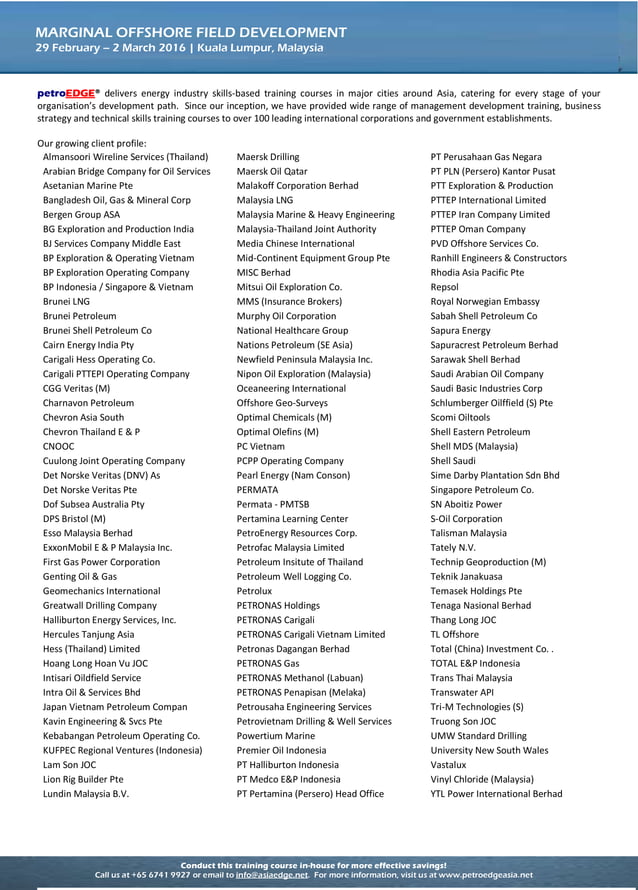 PE929 Marginal Offshore Field Development | PDF | Civil Engineering ...