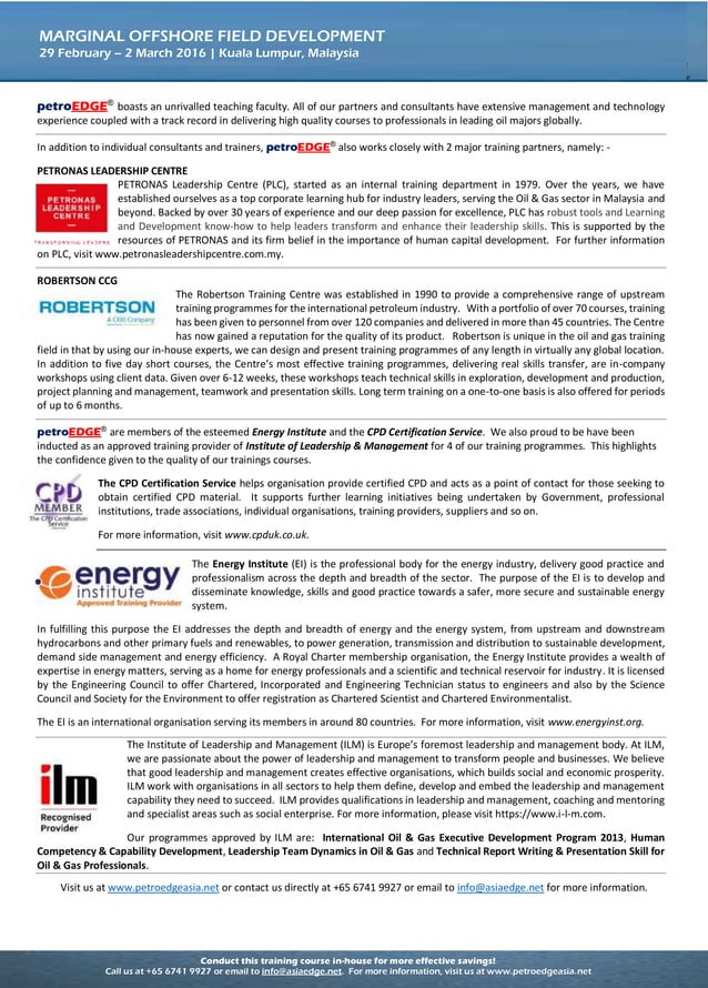 PE929 Marginal Offshore Field Development | PDF | Civil Engineering ...