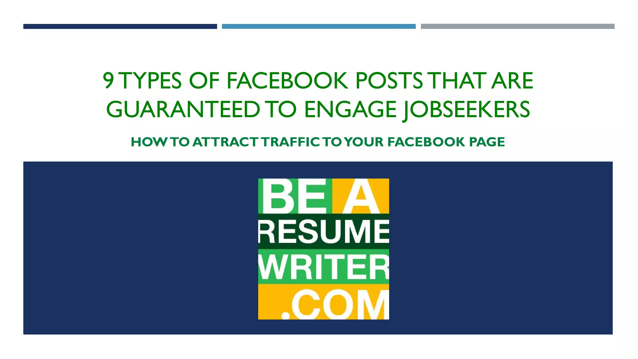 Nine Types of Facebook Posts | PPT