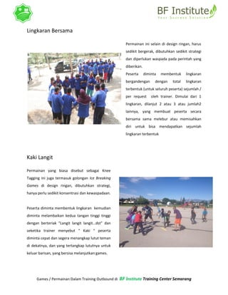 Games outbound training www.trainingsemarang.com, contoh games outbound ...