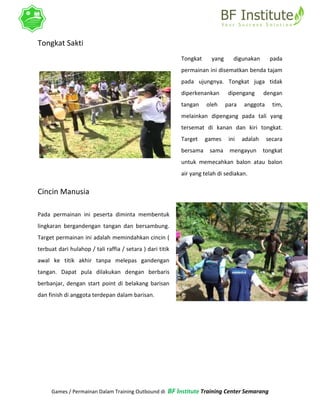 Games outbound training www.trainingsemarang.com, contoh games outbound ...