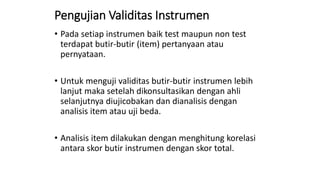 Uji Instrumen Data Uji Validitas dan Uji Reliabilitas.pptx