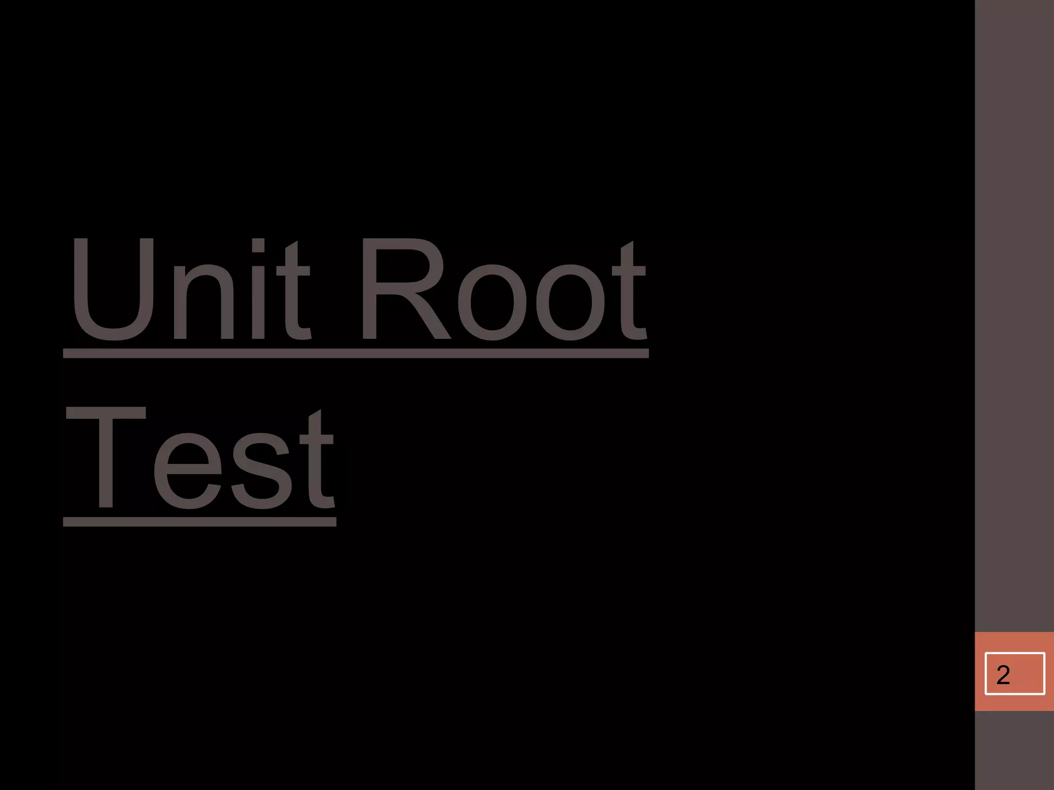 Unit Root Test | PPT