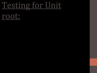 Unit Root Test | PPT