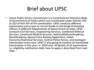 9 upcoming upsc 2014 exam notification & exam | PPTX