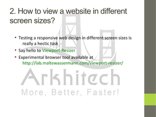 9 Useful Things that Every Web Developer Needs to Know | PPT