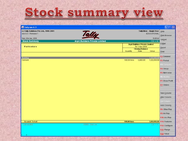 Tally project | PPTX