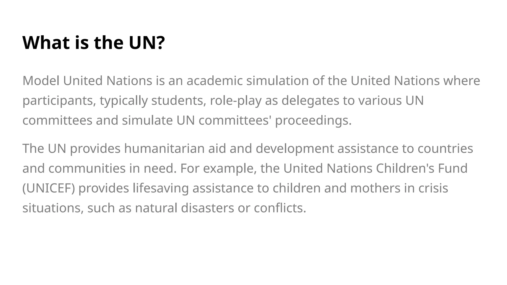 Model(MUN) model United Nations education presentation | PPTX