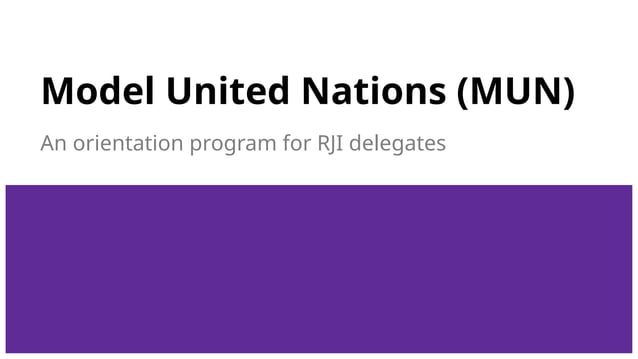 Model(MUN) model United Nations education presentation | PPTX