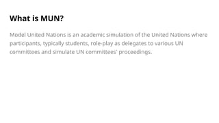 Model(MUN) model United Nations education presentation | PPTX