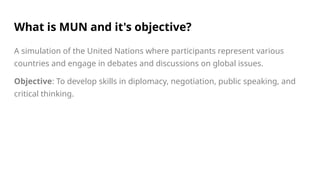 Model(MUN) model United Nations education presentation | PPTX