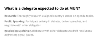 Model(MUN) model United Nations education presentation | PPTX