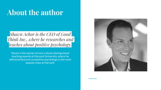 What I Learned From "The Happiness Advantage: 7 Principles of Positive ...