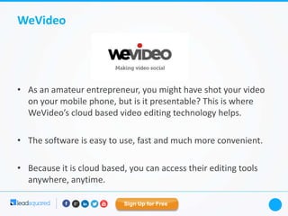 9 Video Marketing Tools for Marketers | PPTX