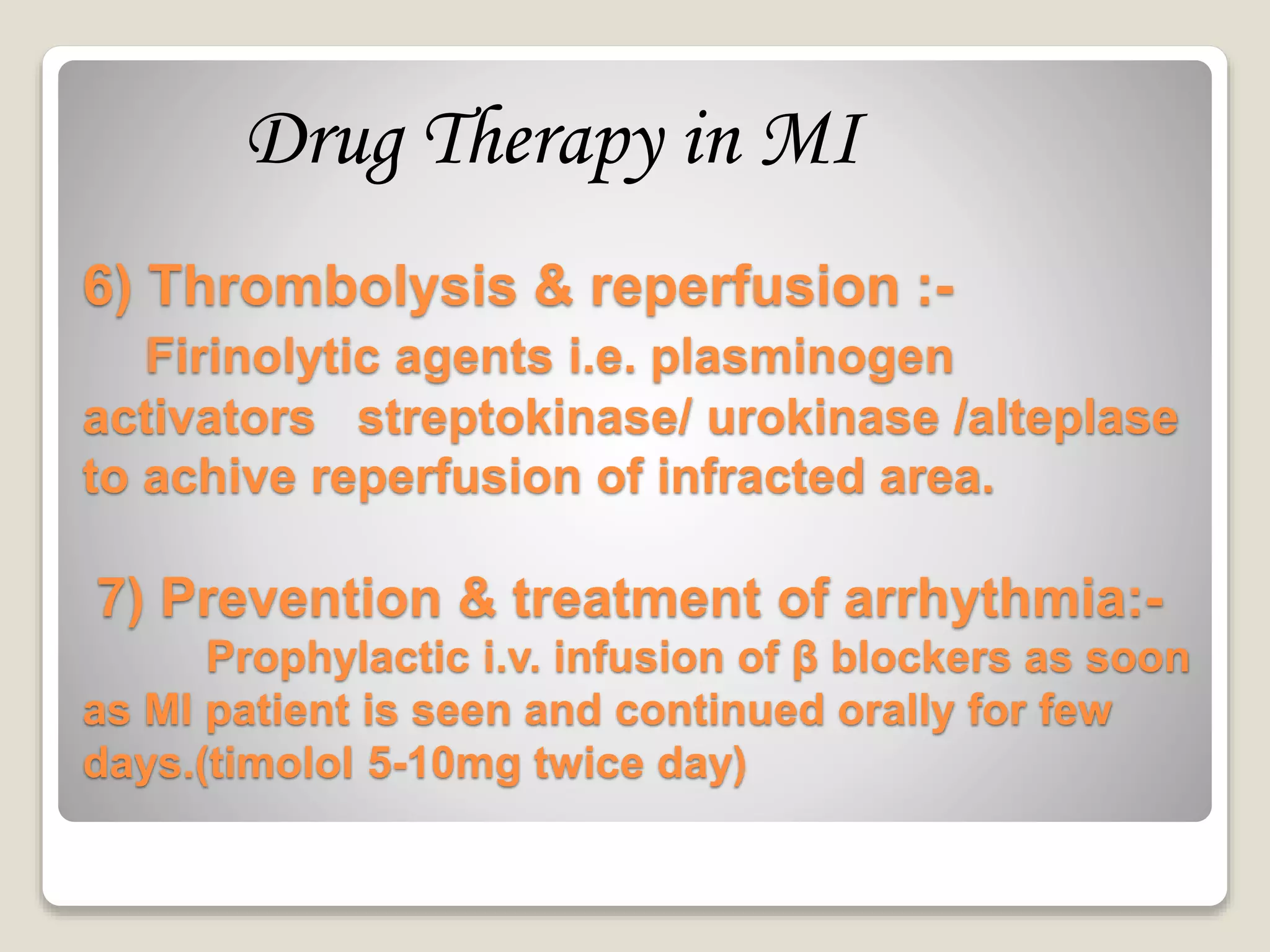 Myocardial infraction presentation | PPTX