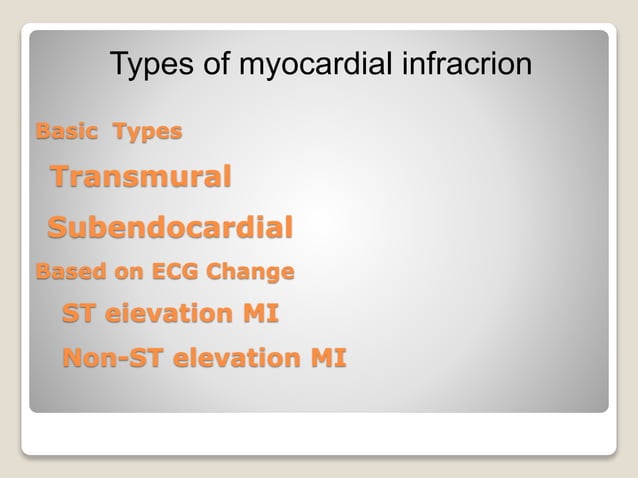 Myocardial infraction presentation | PPTX