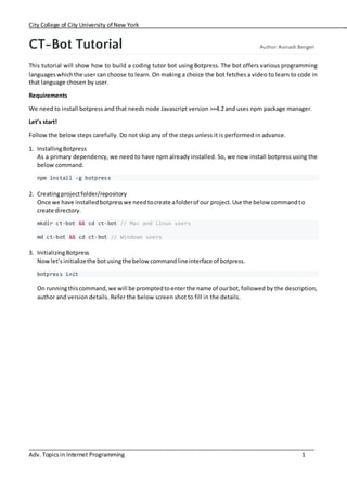 Ct bot tutorial | DOCX