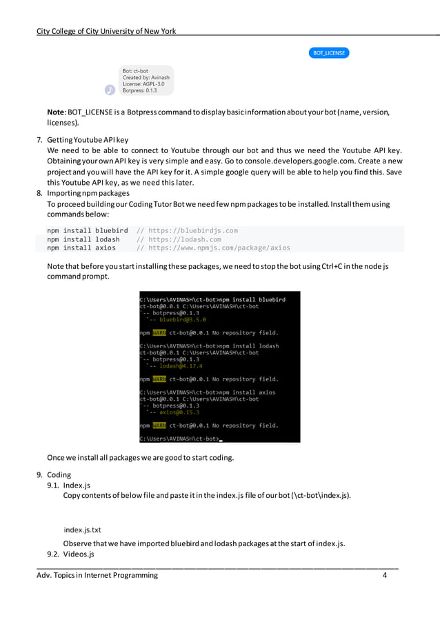 Ct bot tutorial | PDF
