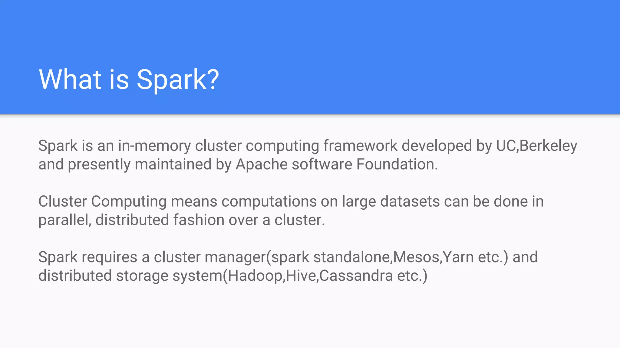 Apache Spark Overview | PPT