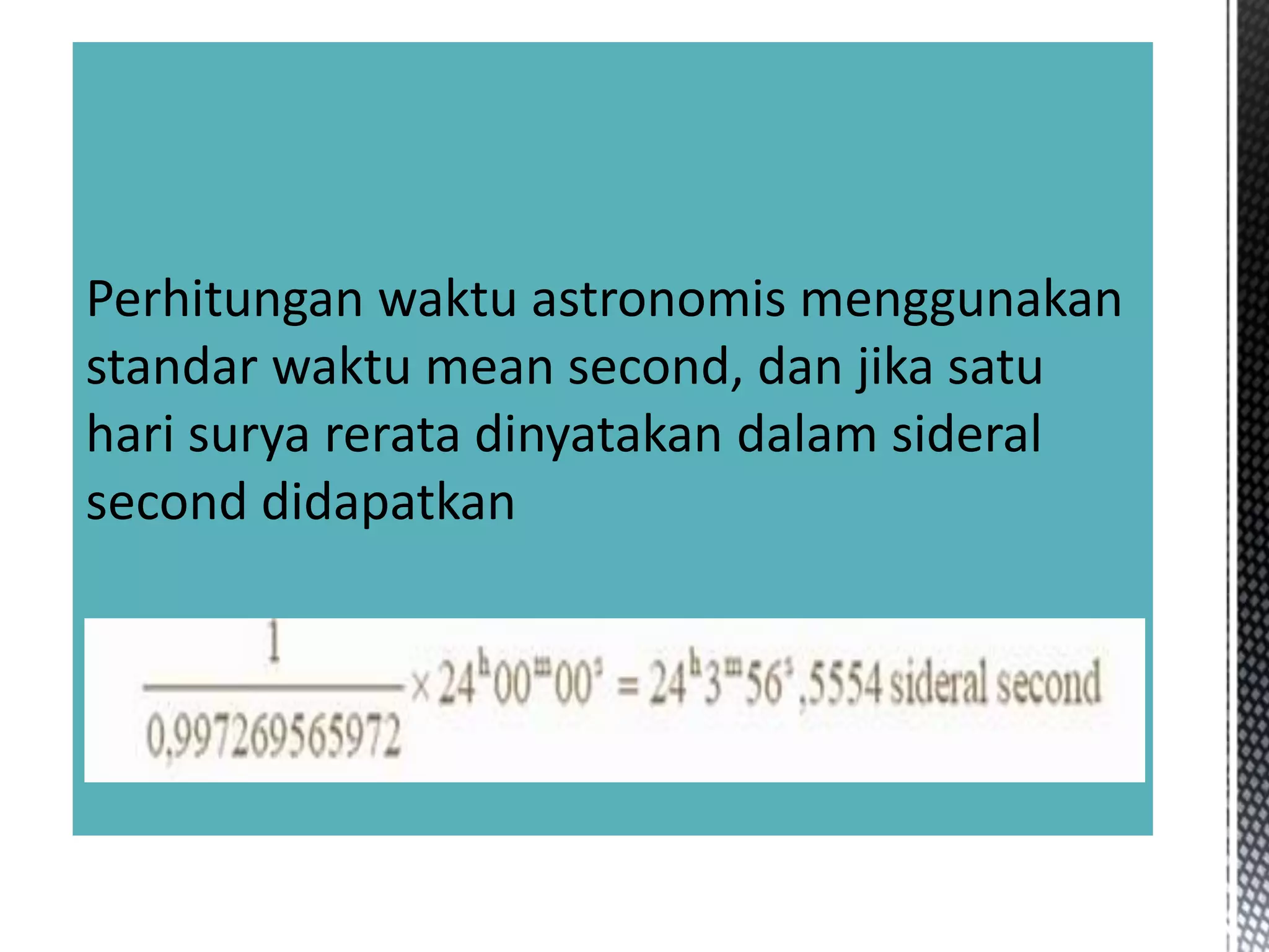 Astronomi waktu dan kalender | PPTX