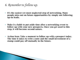 9 ways of networking final by Rashi Gupta | PPT