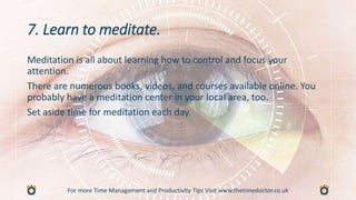 9 ways to develop laser like focus | PPTX