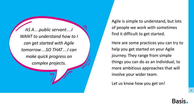 9 ways to get started with Agile in public services | PPT